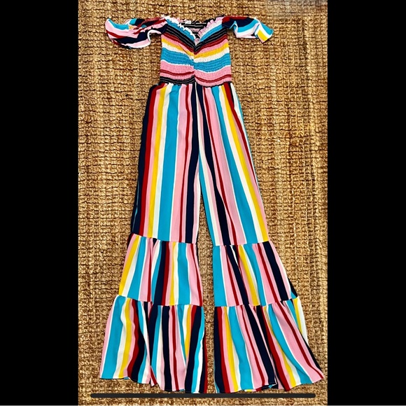 Day & Night | Pants & Jumpsuits | Rainbow Stripe Jumpsuit Romper Day ...